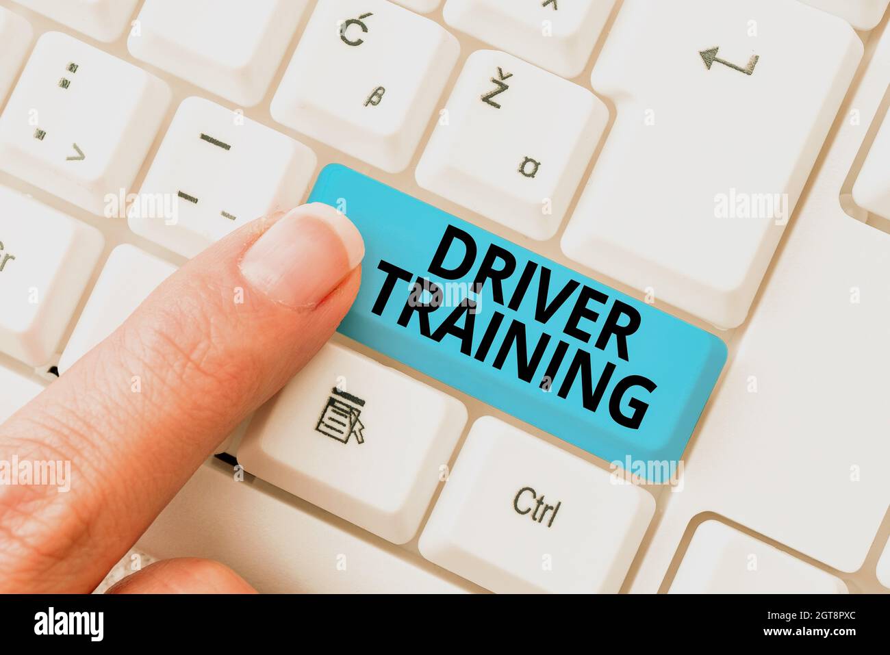 Sign displaying Driver Training. Business overview prepares a new ...