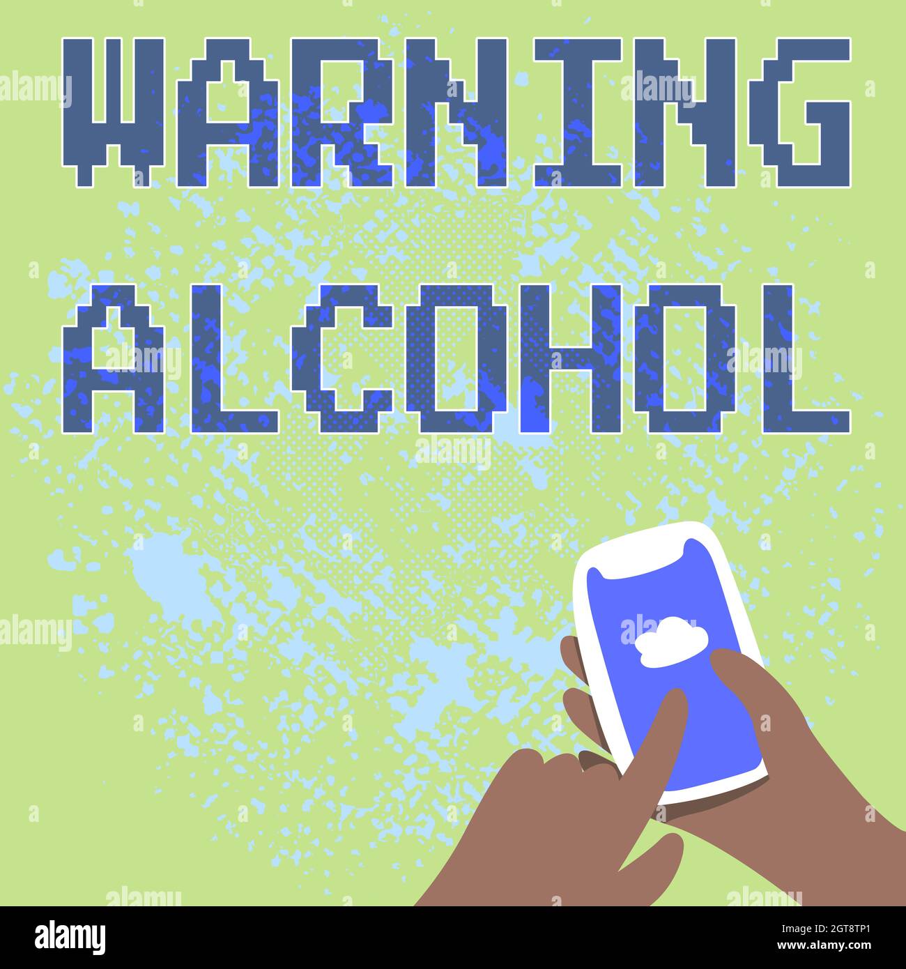Handwriting text Warning Alcohol. Business concept messages appear on ...