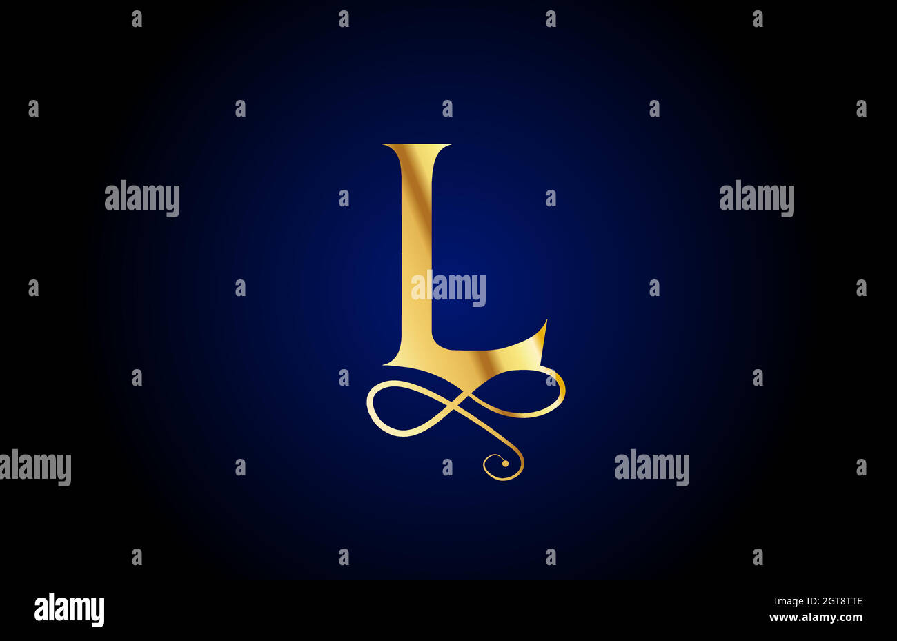golden L elegant monogram alphabet letter icon logo design. Vintage ...
