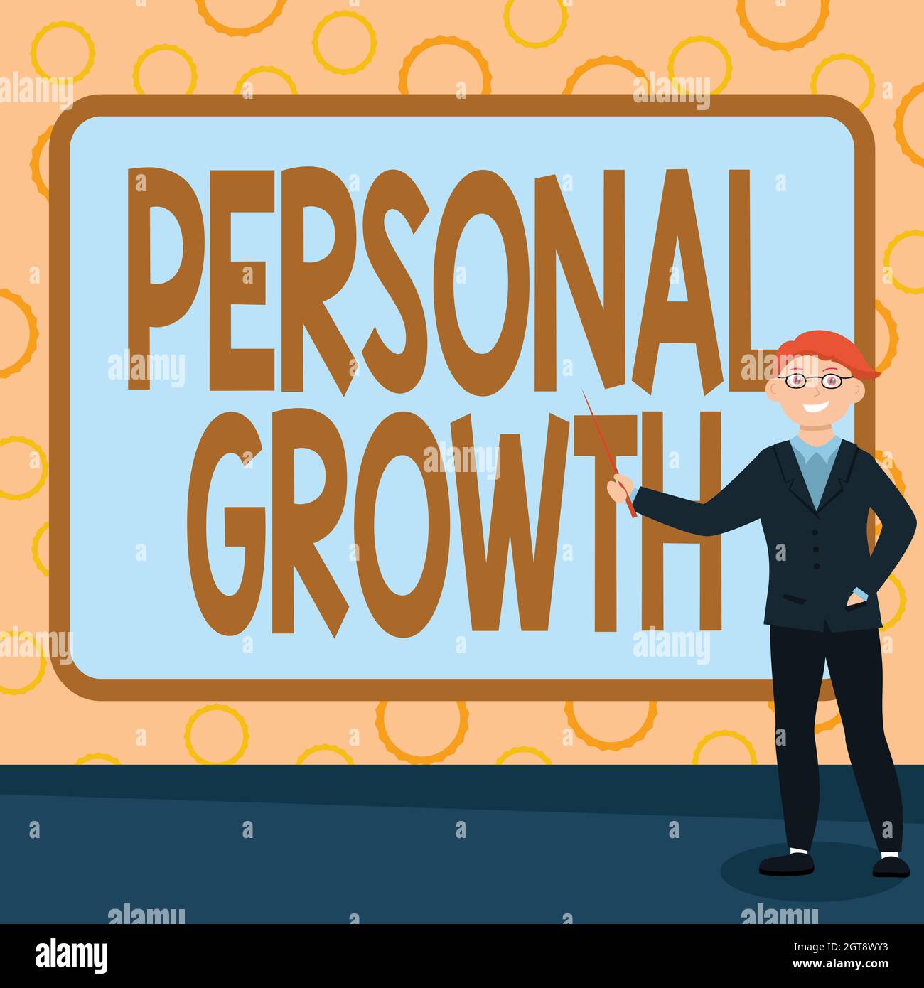 Conceptual display Personal Growth. Business showcase improve develop ...