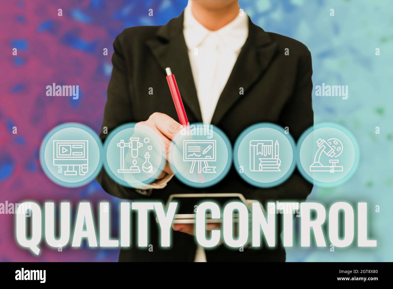 Sign displaying Quality Control. Business idea insure that product or ...