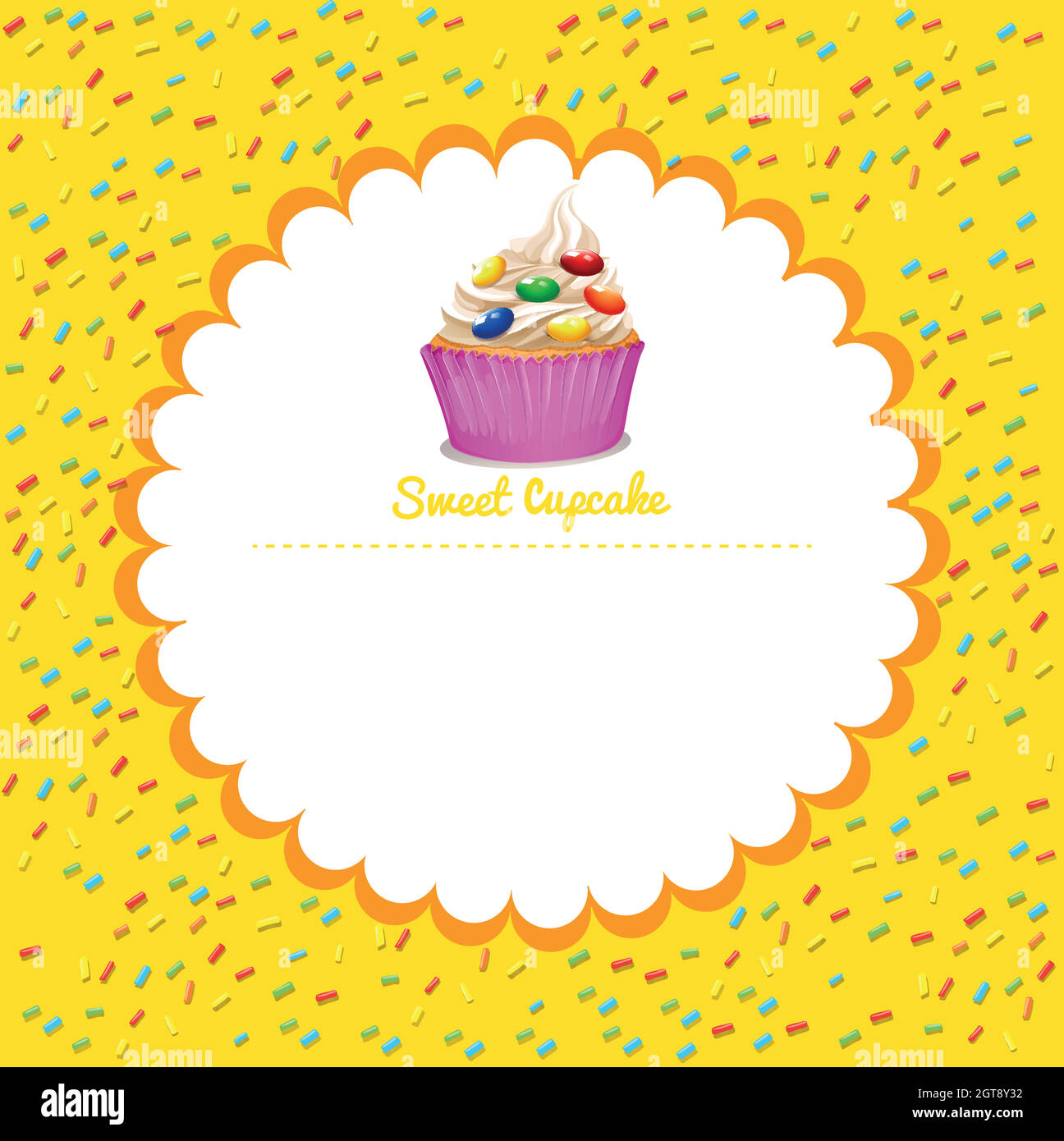 Border design with cupcake Stock Vector Image & Art - Alamy