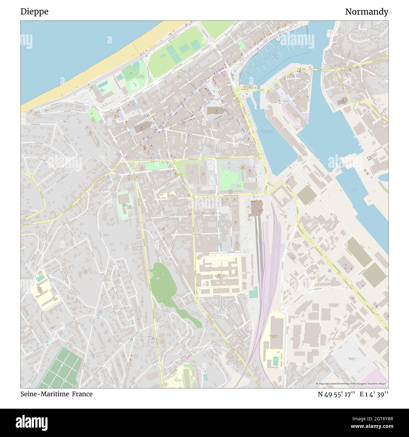 Map of dieppe hi-res stock photography and images - Alamy