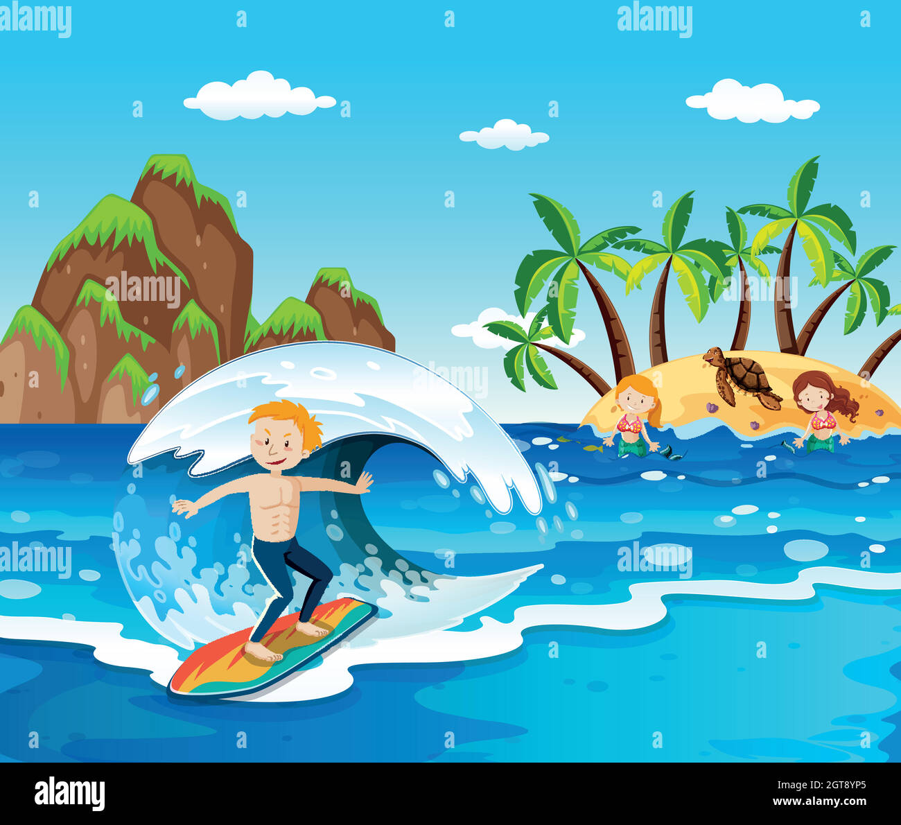 Man island Stock Vector Images - Alamy