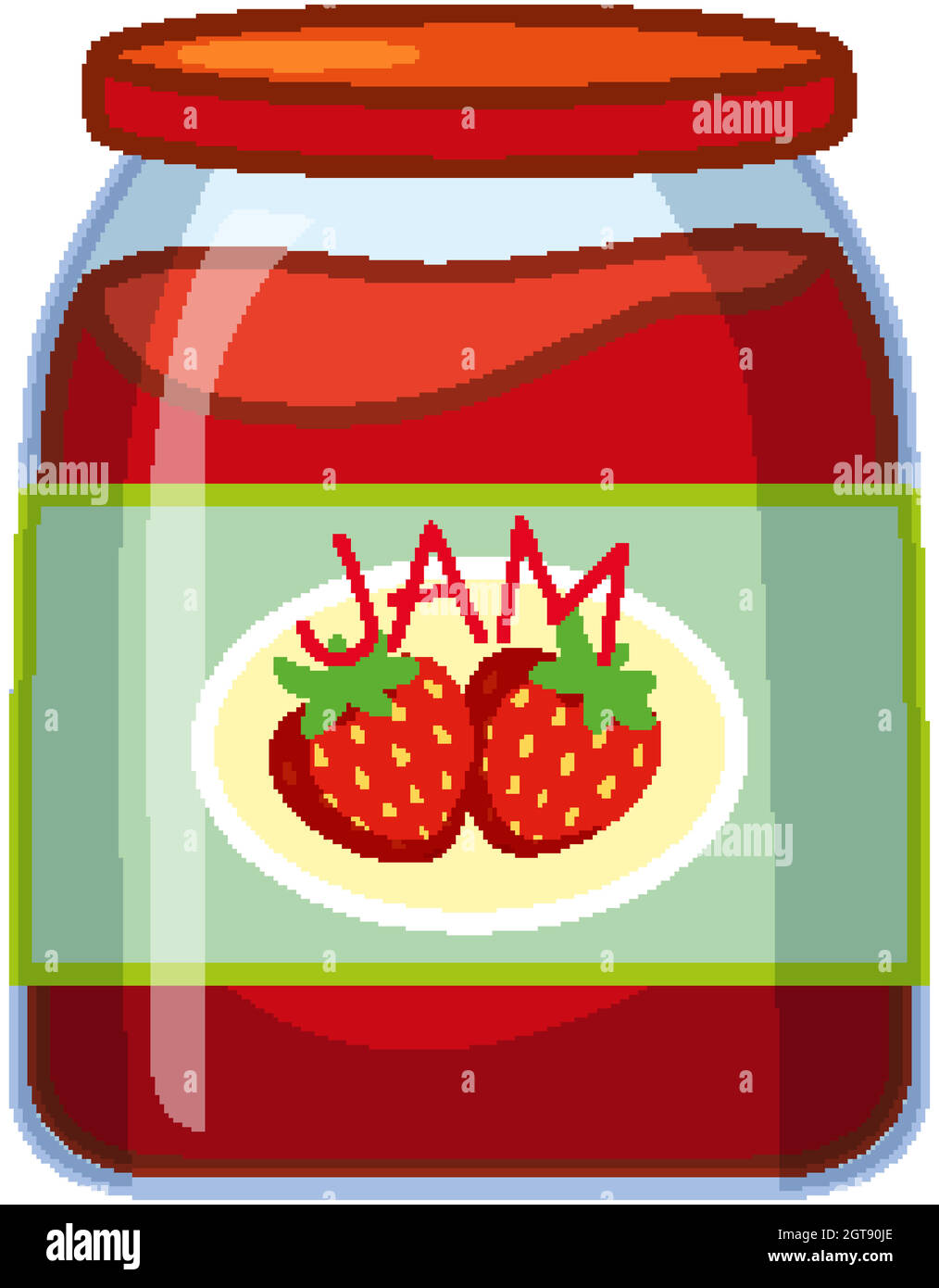Strawberry jam on white background Stock Vector Image & Art - Alamy