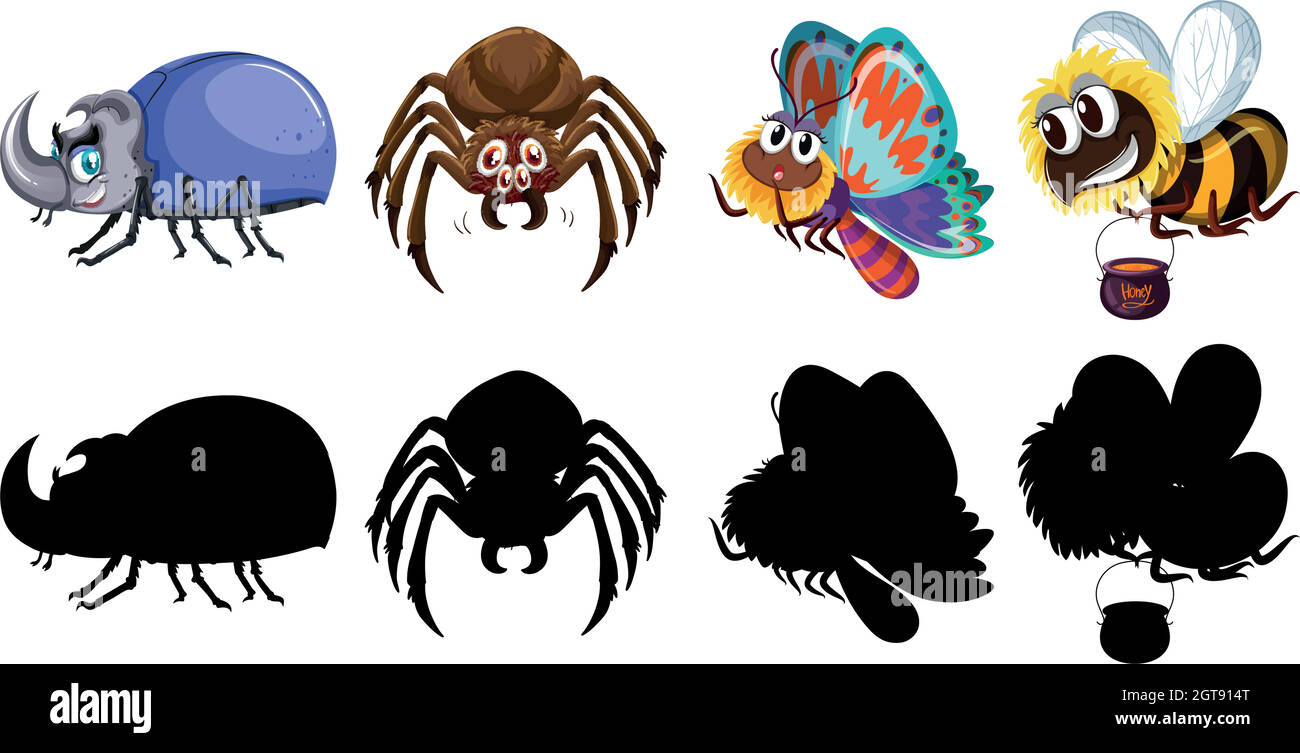 Set of insect character Stock Vector Image & Art - Alamy