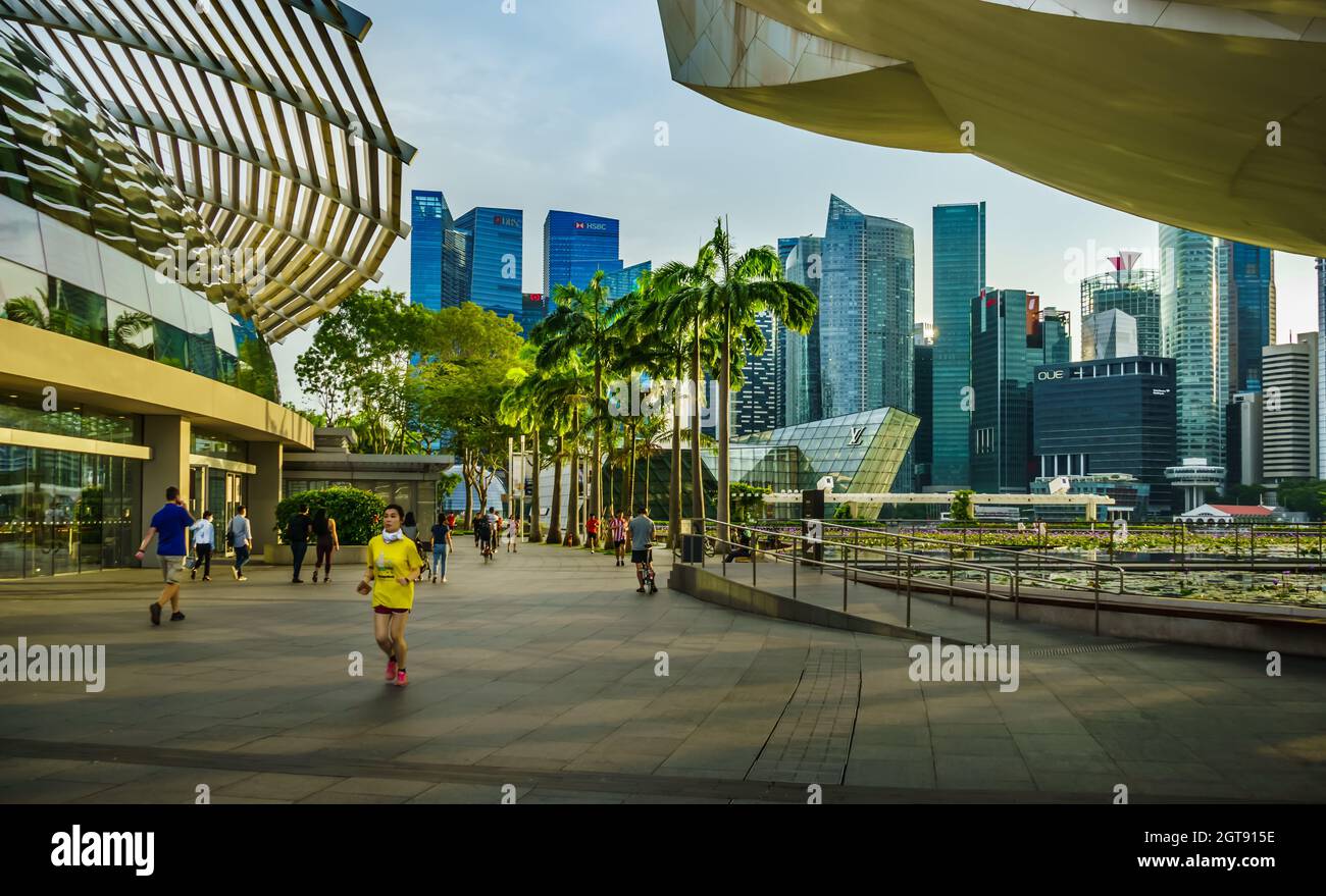 Marina Bay Sands, an integrated resort fronting Marina Bay Bayfront ...