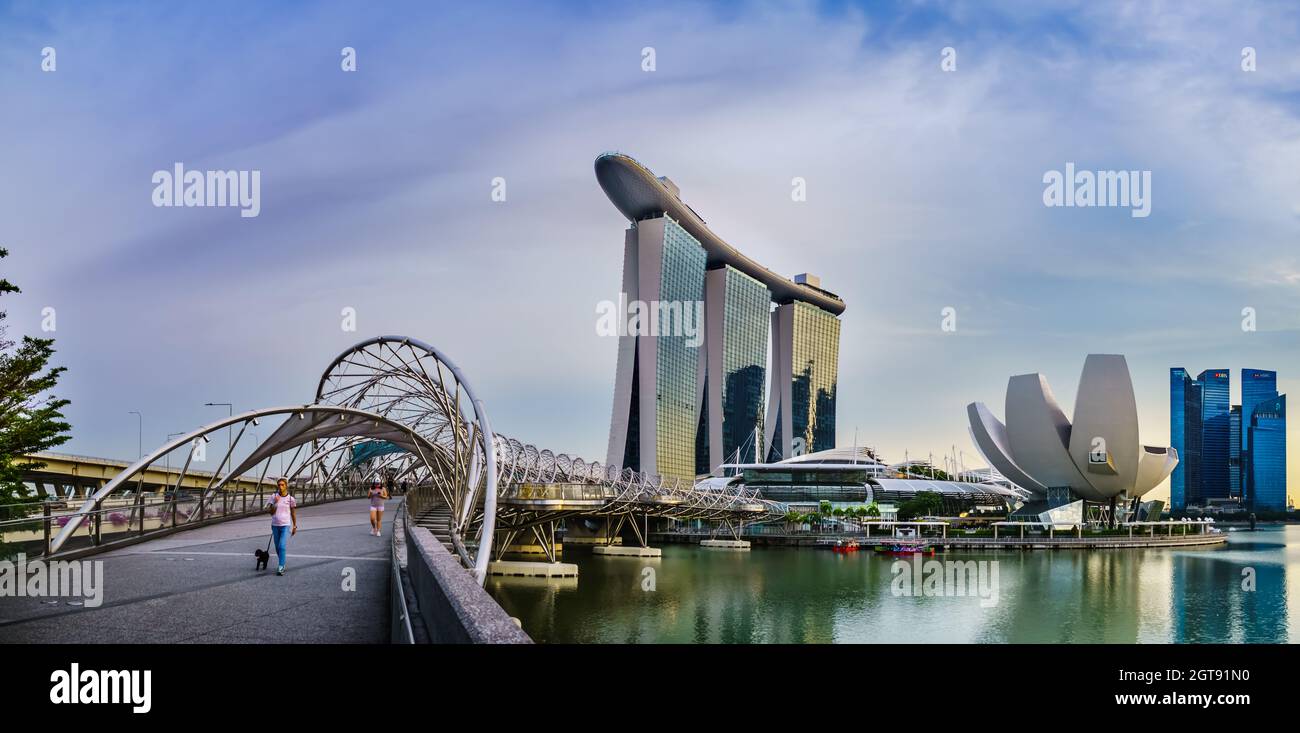 Marina Bay Sands, an integrated resort fronting Marina Bay Bayfront ...