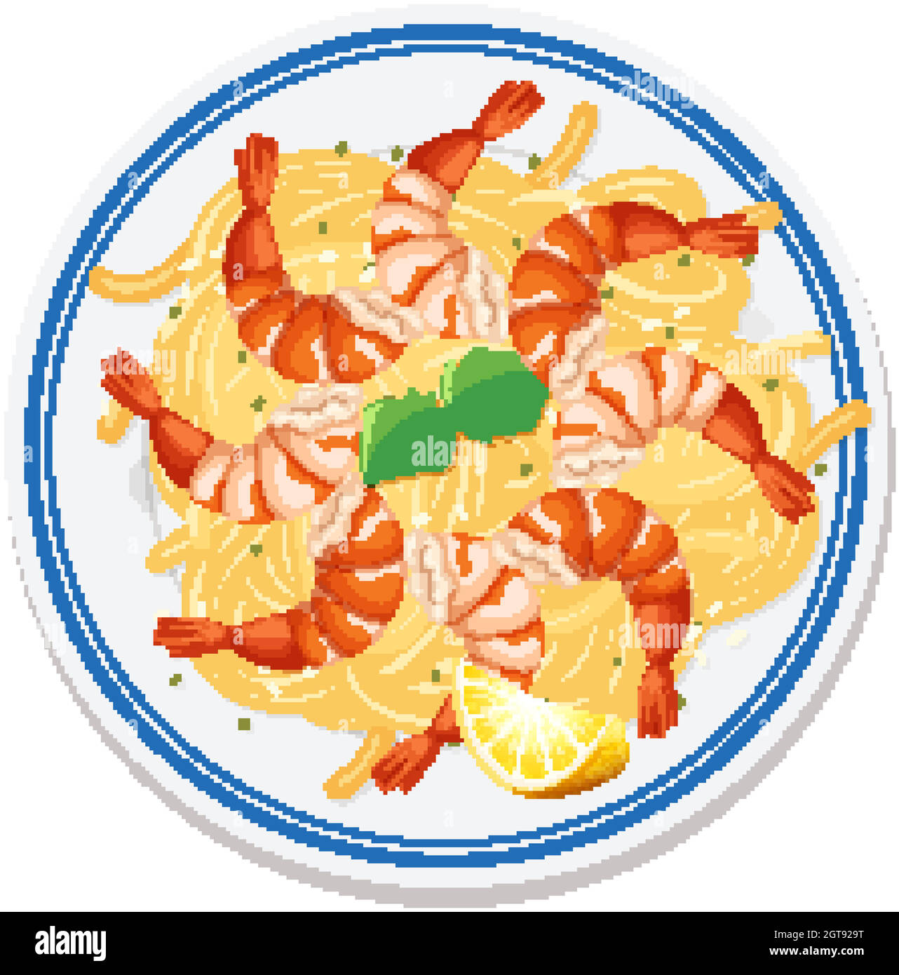 Plate tasty pasta on Stock Vector Images - Alamy