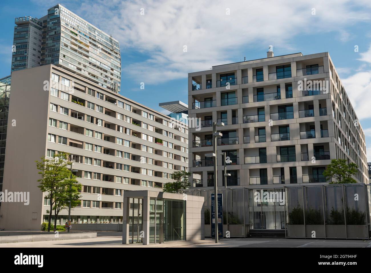 01 June 2019 Vienna, Austria - Donaucity, residential area in Vienna ...
