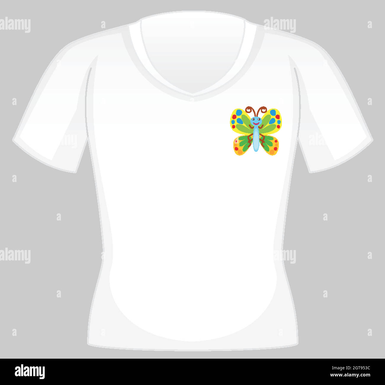 T-shirt design with graphic in front Stock Vector Image & Art - Alamy