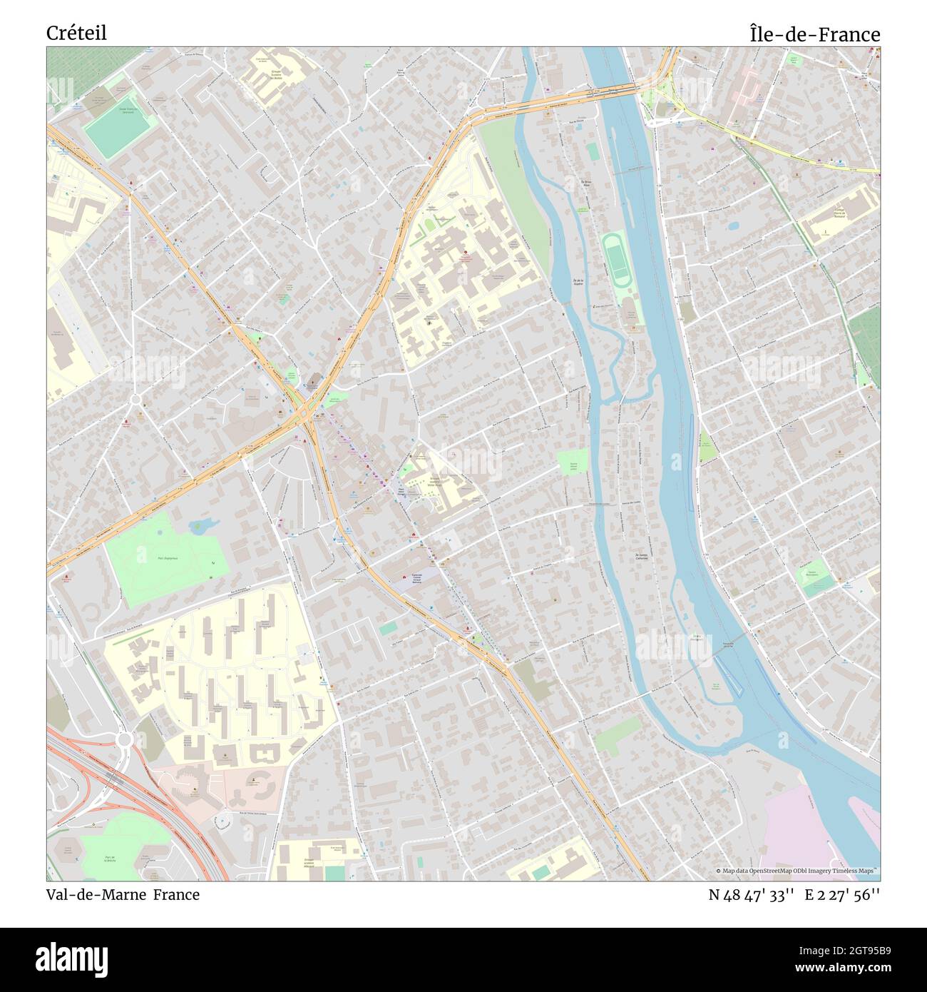 Creteil map hi-res stock photography and images - Alamy