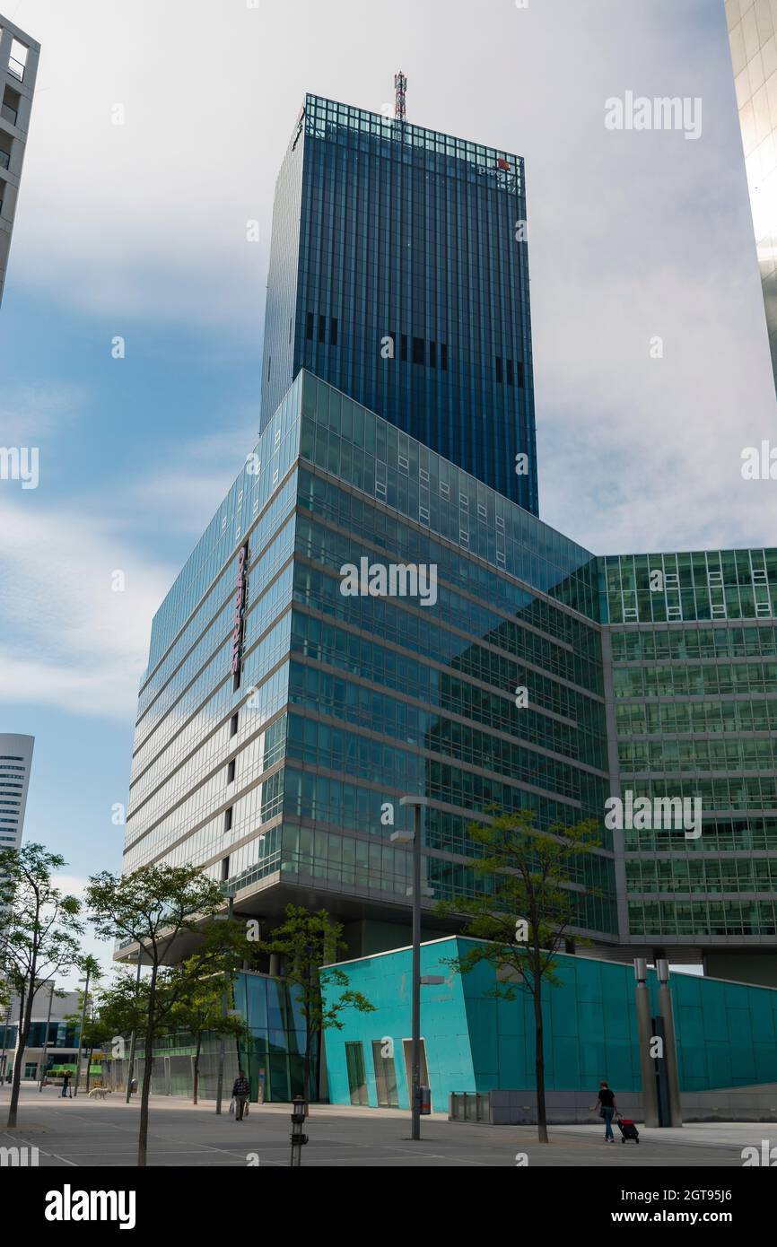 01 June 2019 Vienna, Austria - Donaucity (DC) Tower, Regus -Vienna. The ...