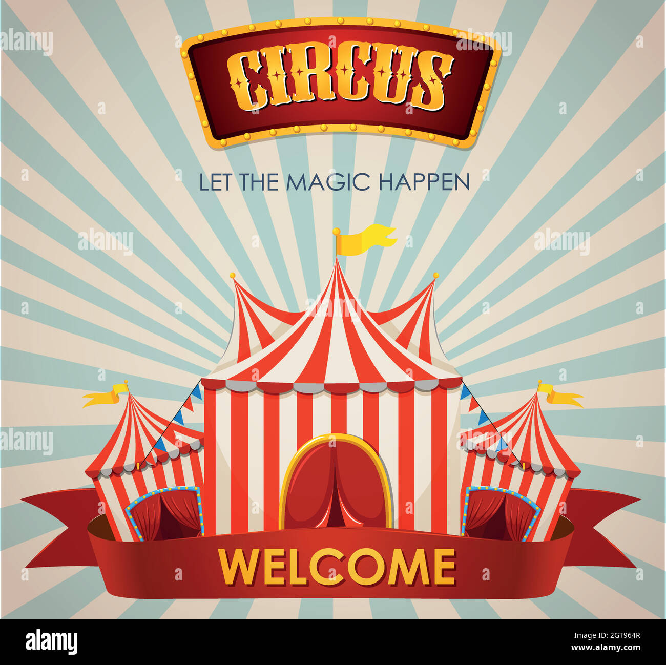 Theme park welcome sign Stock Vector Images - Alamy