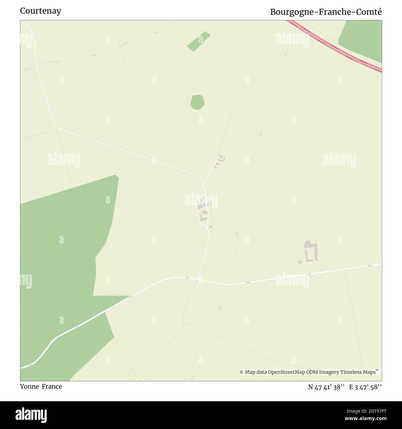 Map of courtenay Cut Out Stock Images & Pictures - Alamy