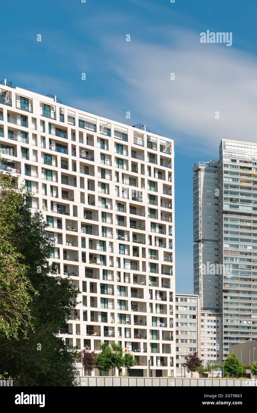 01 June 2019 Vienna, Austria - Donaucity, residential area in Vienna ...