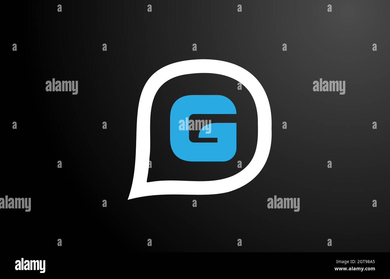 question cloud design of G letter. Alphabet logo icon design. Corporate ...