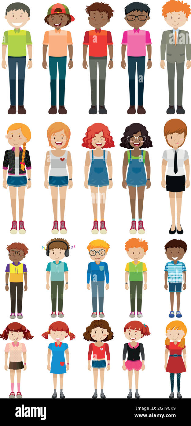 Characters with faces Stock Vector Images - Alamy