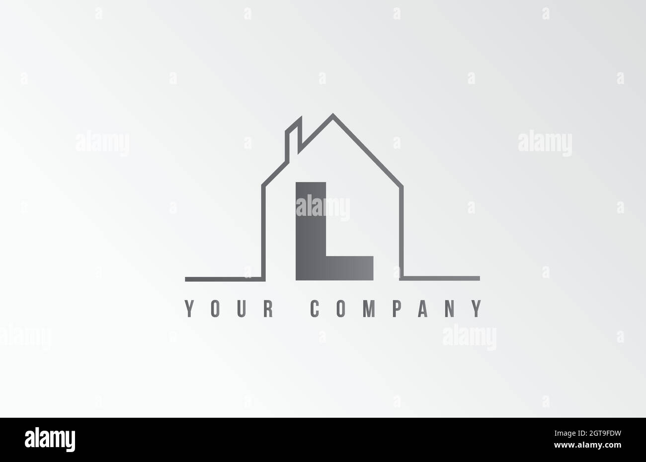 L home alphabet icon logo letter design. House for a real estate ...