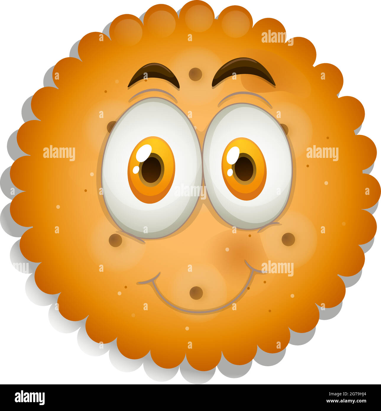 Cookie with happy face Stock Vector Image & Art - Alamy