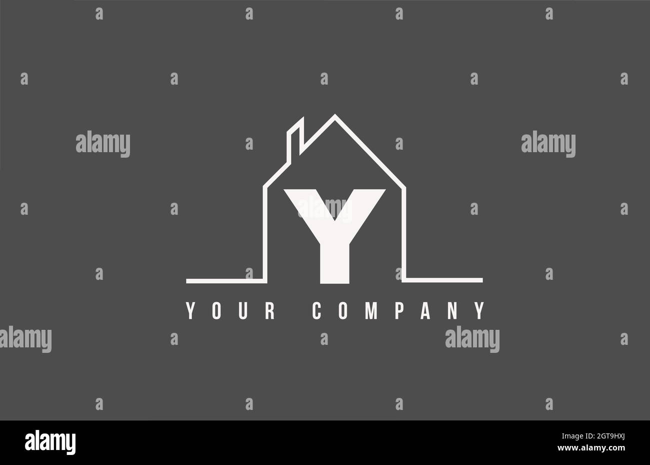 Y alphabet letter icon logo of a home. Real estate house design for ...