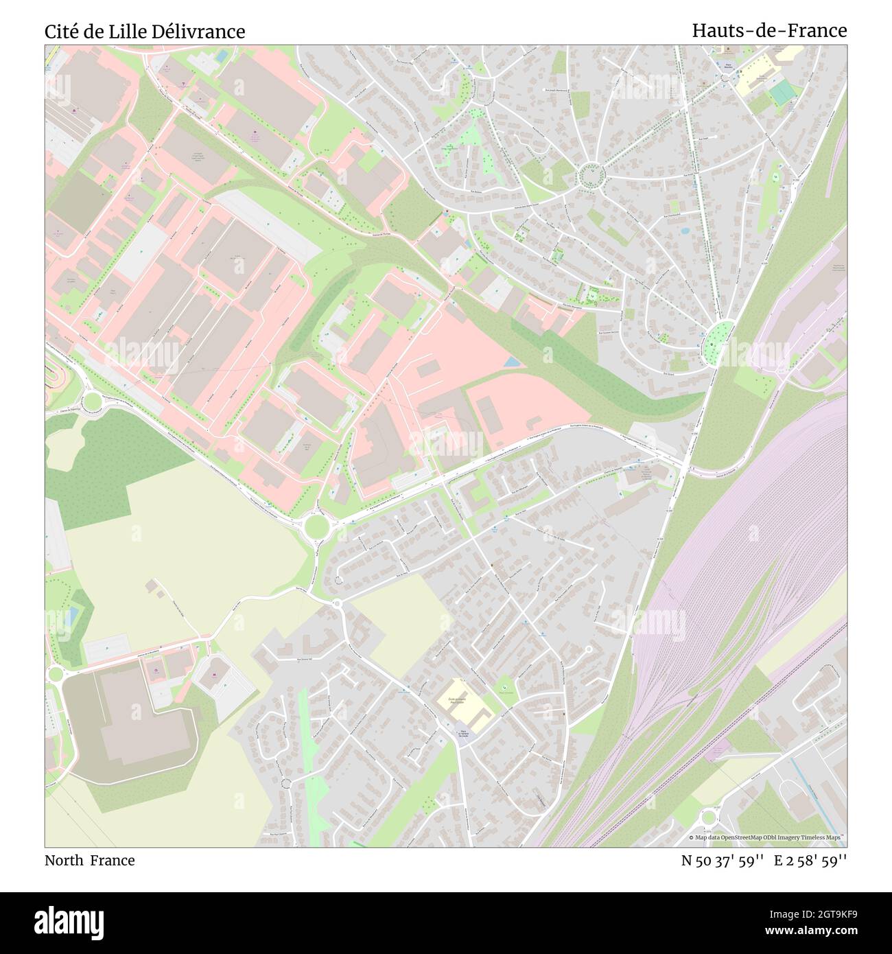 Map of lille france Cut Out Stock Images & Pictures - Alamy