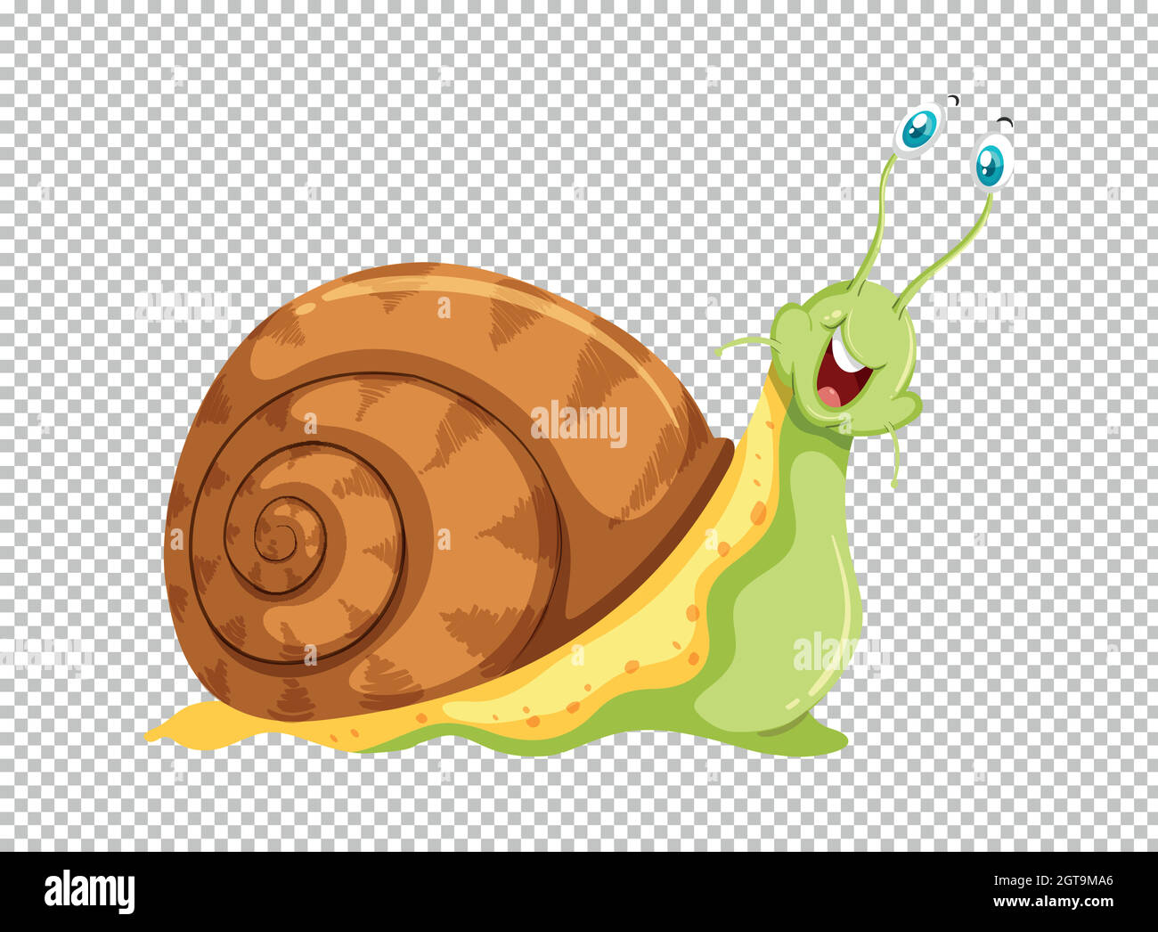Green snail on transparent background Stock Vector Image & Art - Alamy