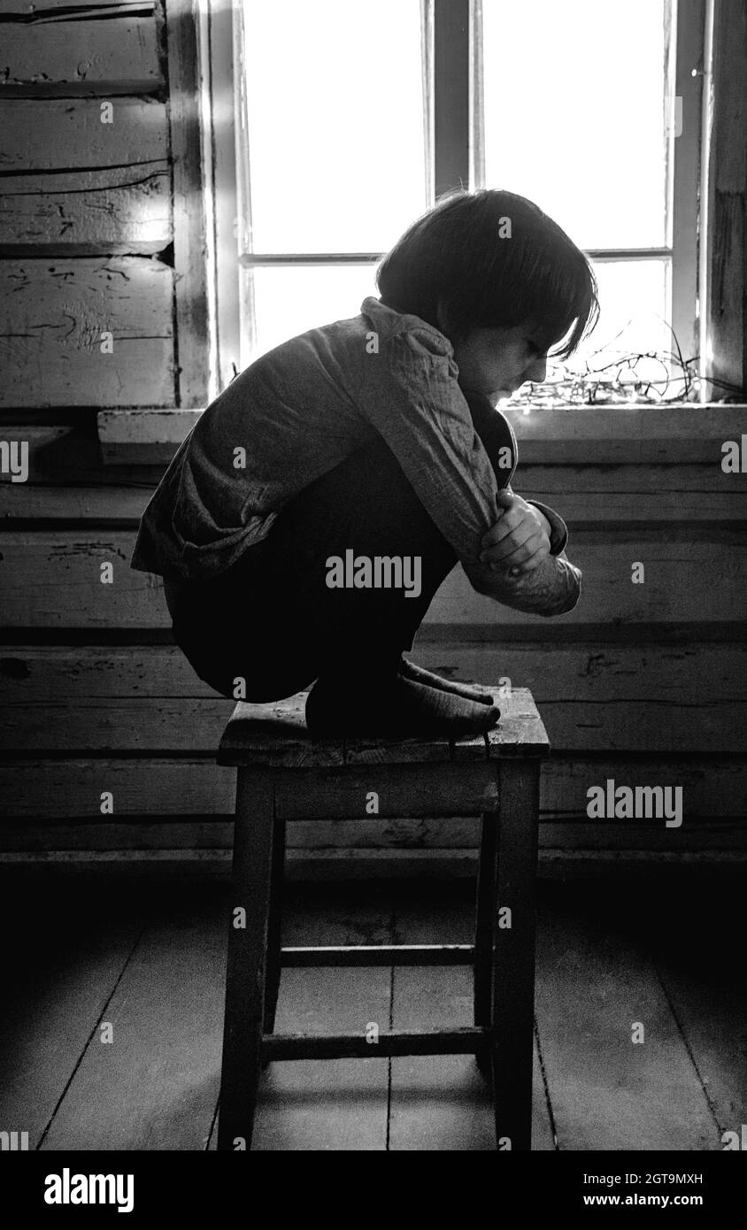 Boy knees Black and White Stock Photos & Images - Alamy