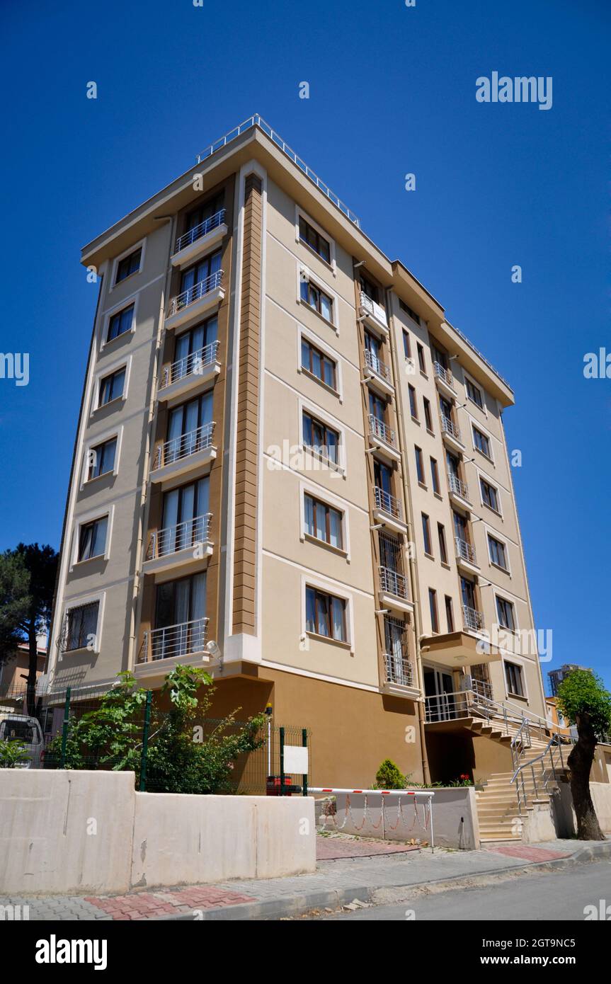 Modern housing apartments details and facade, center, district ...
