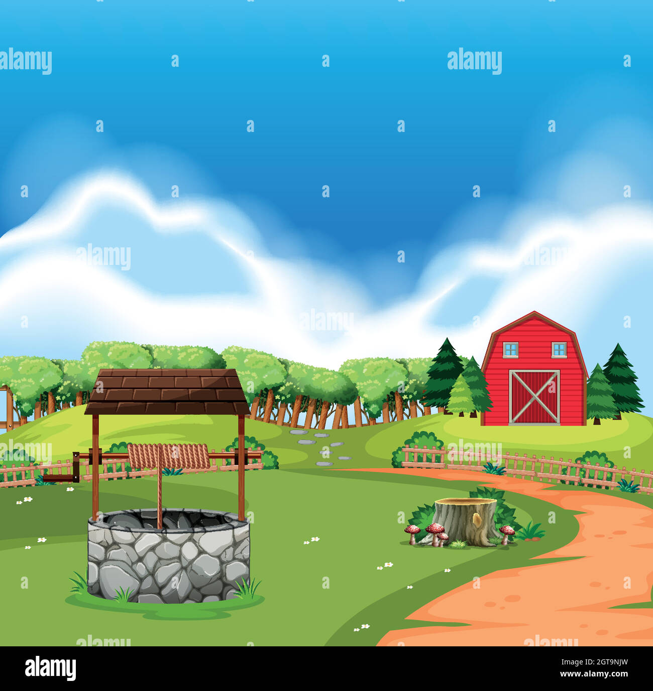 A rural farm land Stock Vector Image & Art - Alamy