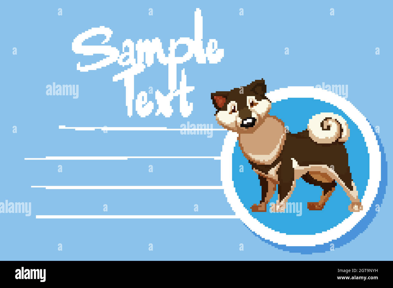 Cute dogs blank card Stock Vector Images - Alamy