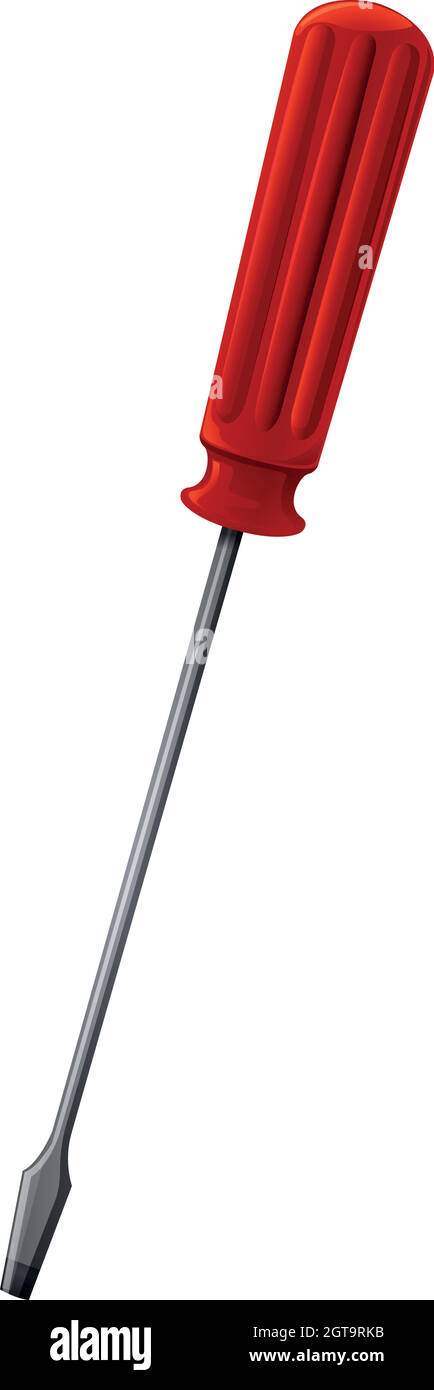 Screwdriver with red handle Stock Vector Image & Art - Alamy