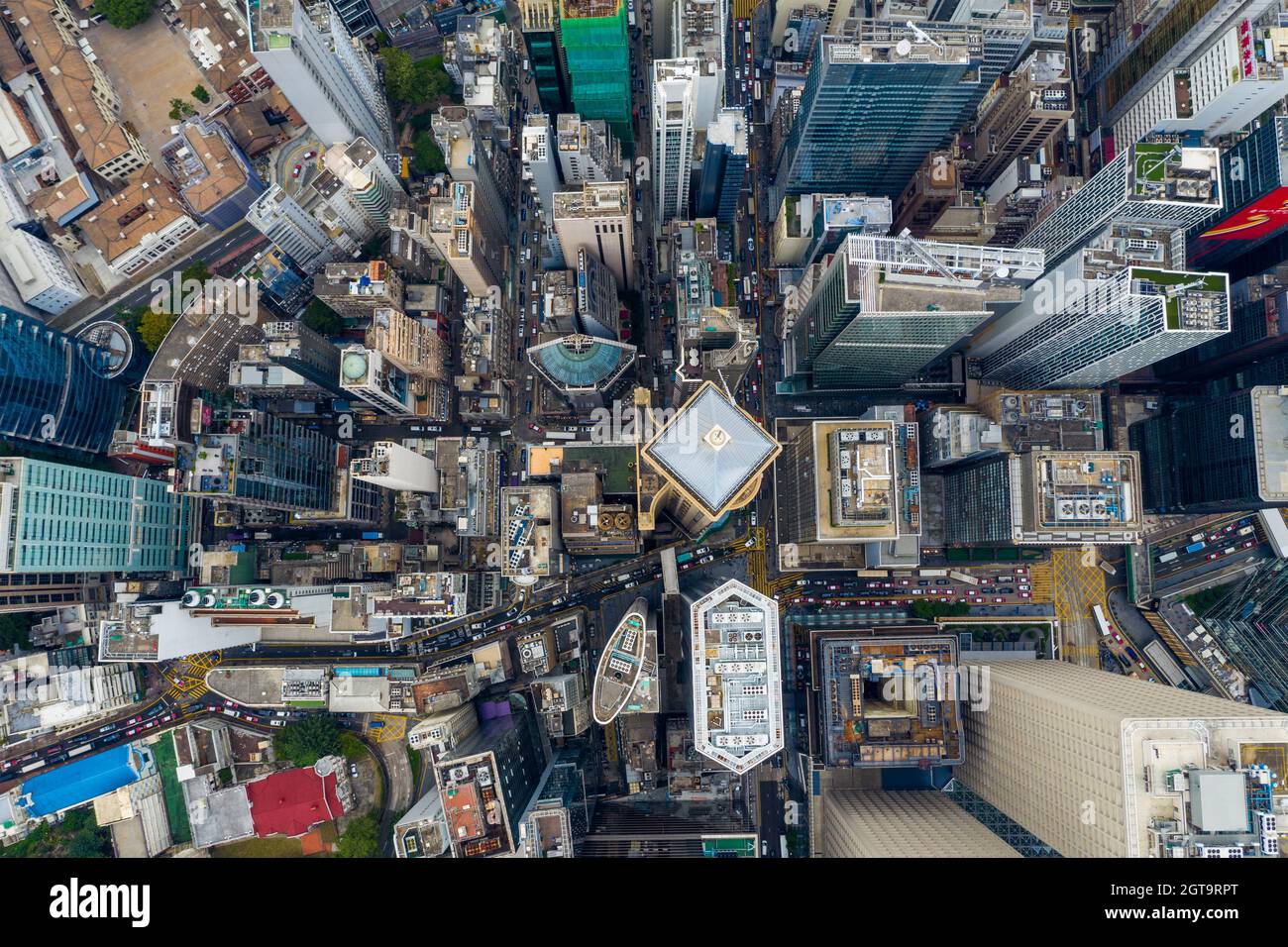 Aerial View Of Modern Buildings In City Stock Photo - Alamy