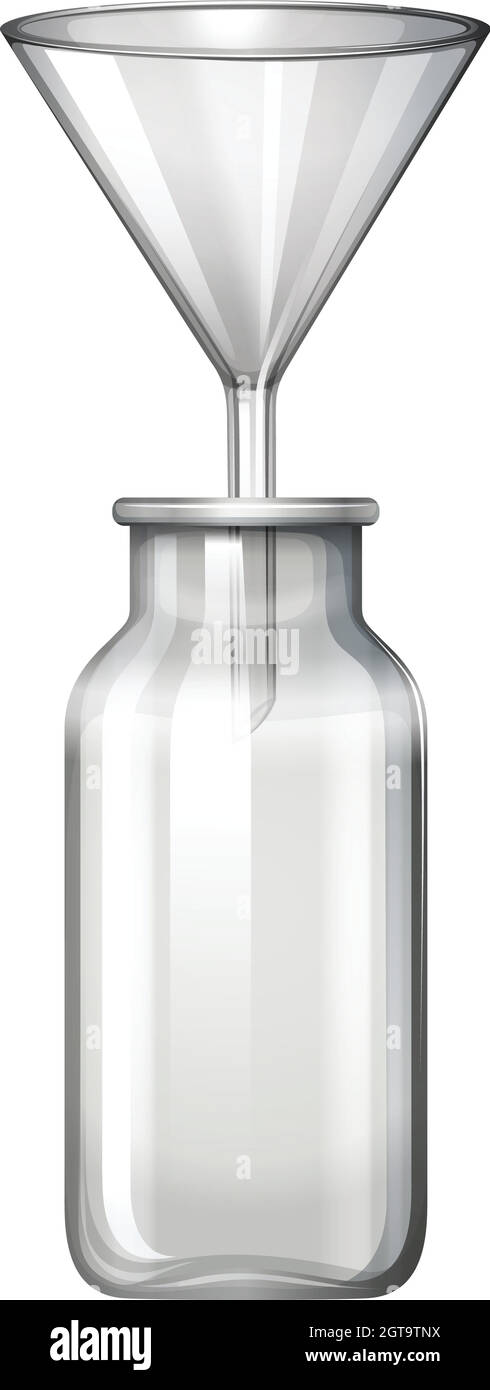 Glass bottle and funnel Stock Vector Image & Art - Alamy