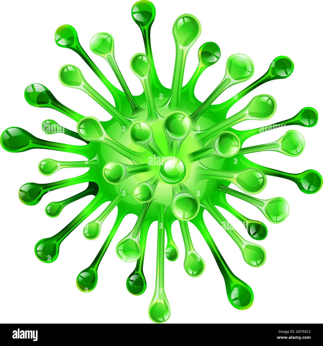 Green color ball with spikes Stock Vector Image & Art - Alamy