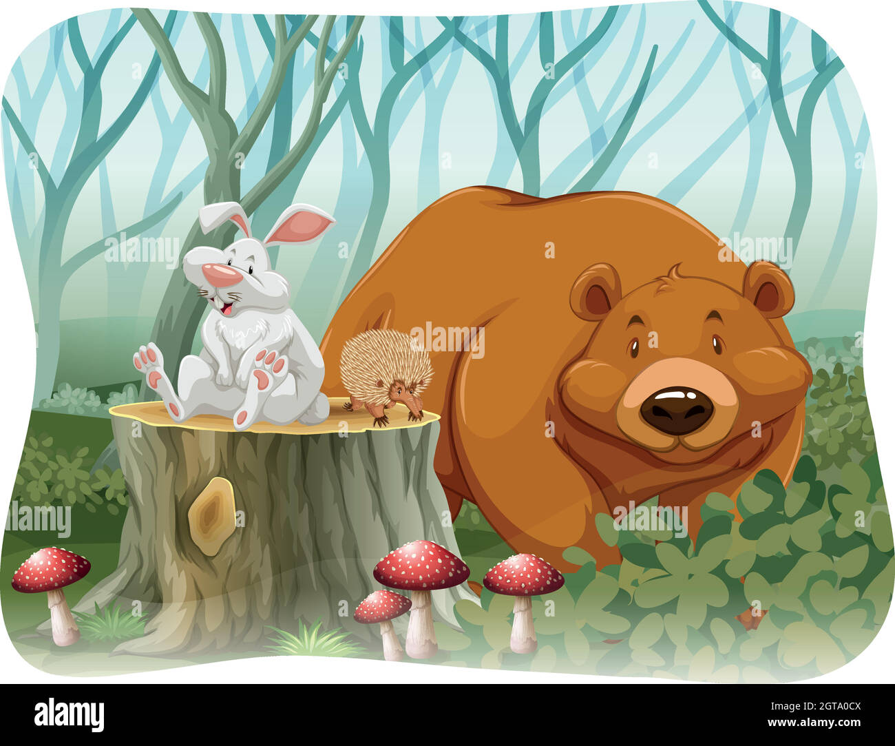 Forest animals scene Cut Out Stock Images & Pictures - Alamy