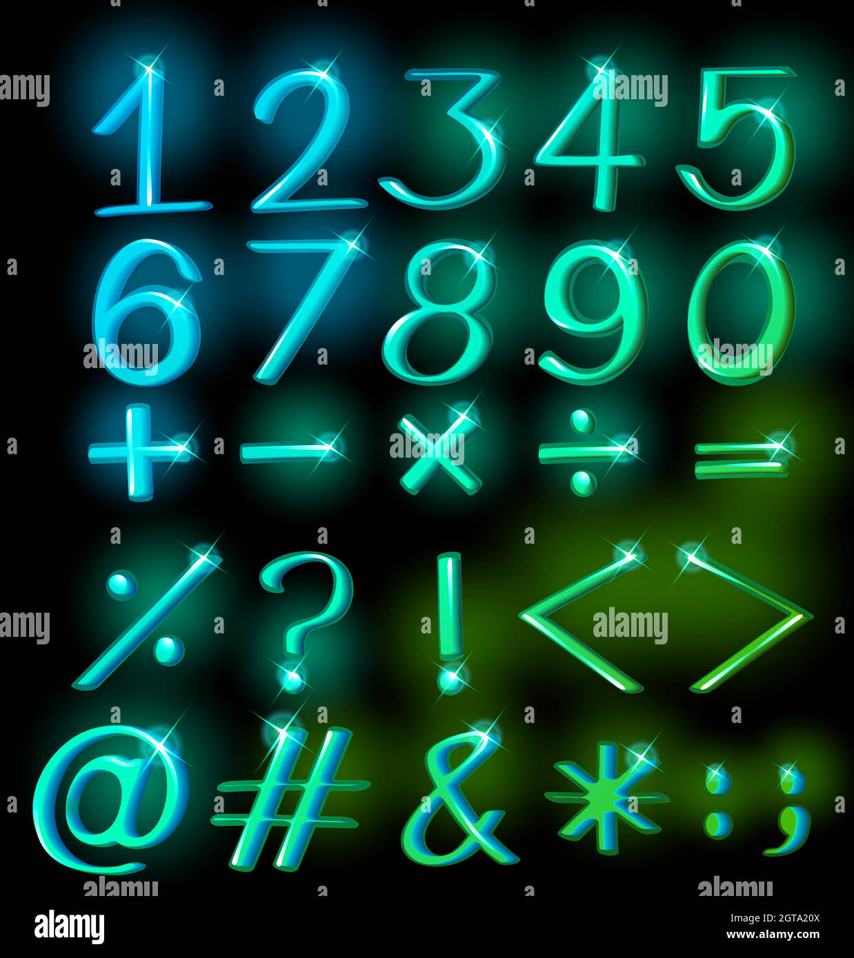 Neon Colors Numbers at Erin Love blog