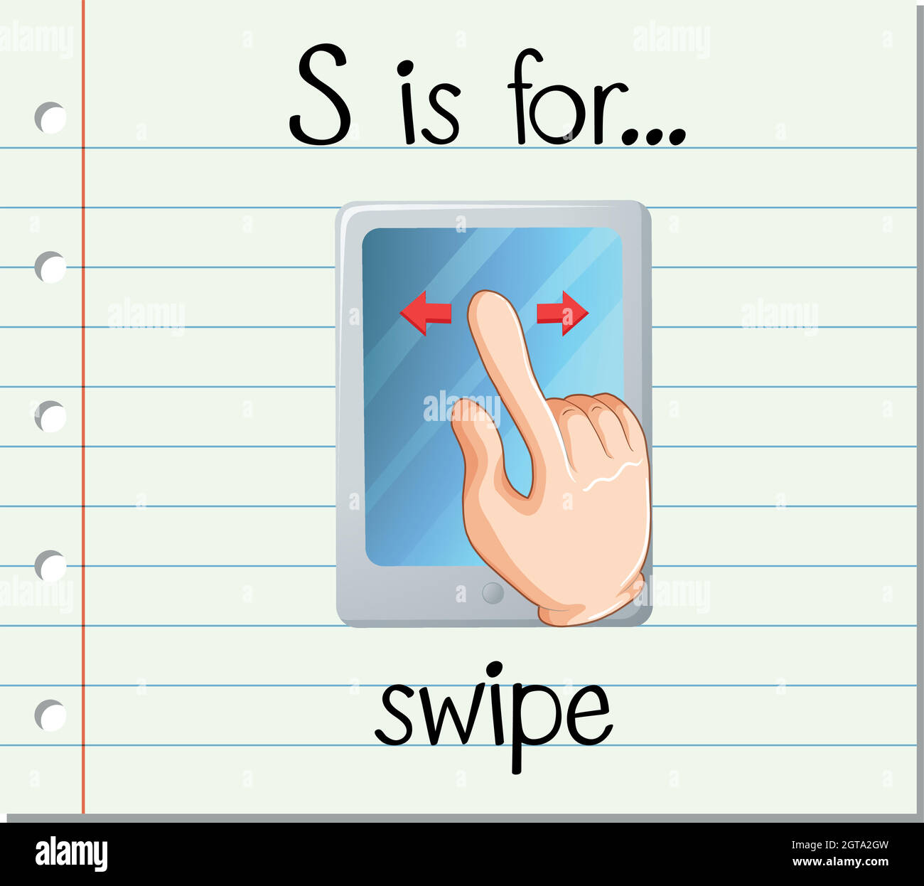 Flashcard letter S is for swipe Stock Vector Image & Art - Alamy