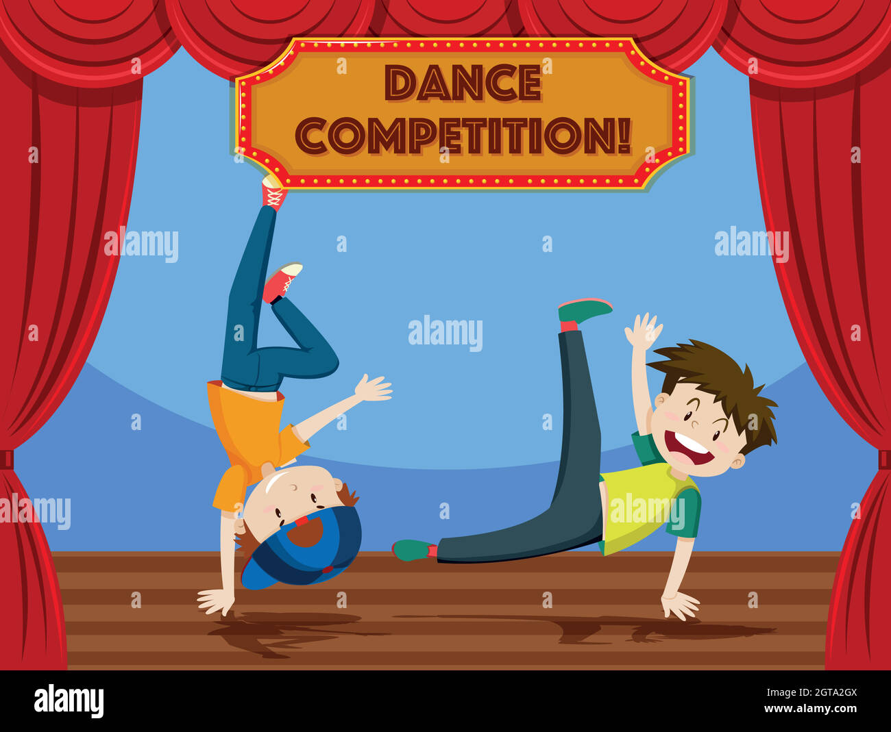 Young man perform hip hop dance on stage Stock Vector Image & Art - Alamy