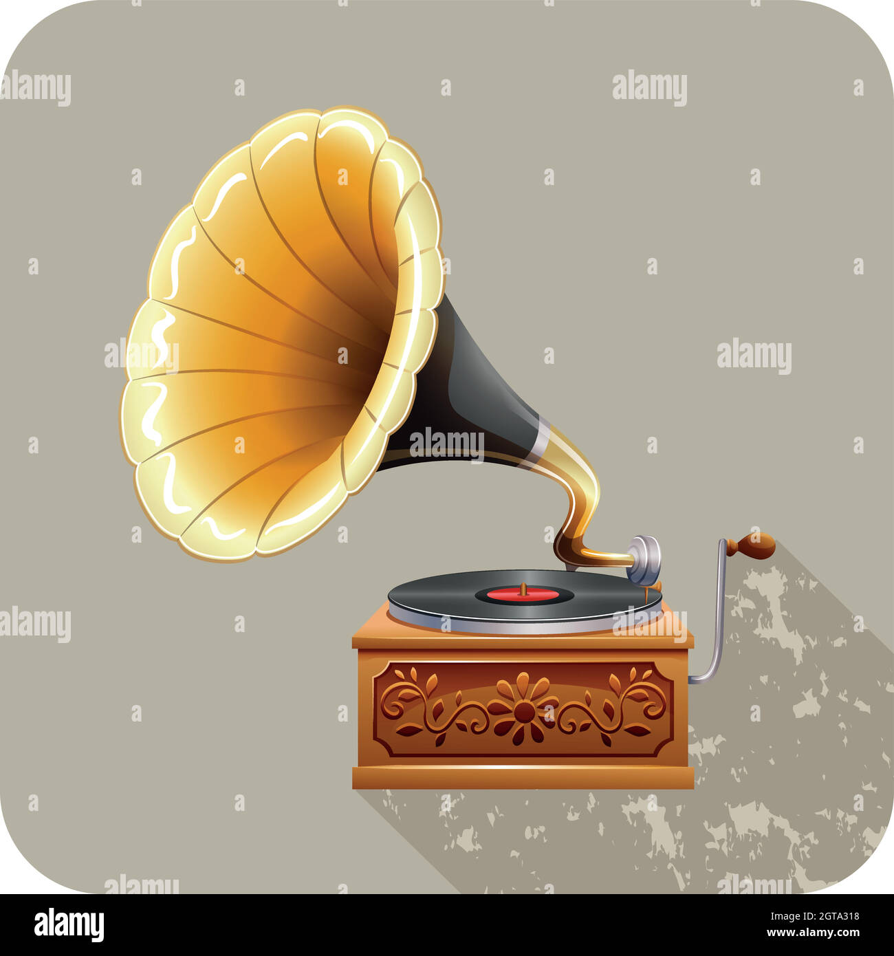 Cartoon gramophone hi-res stock photography and images - Alamy