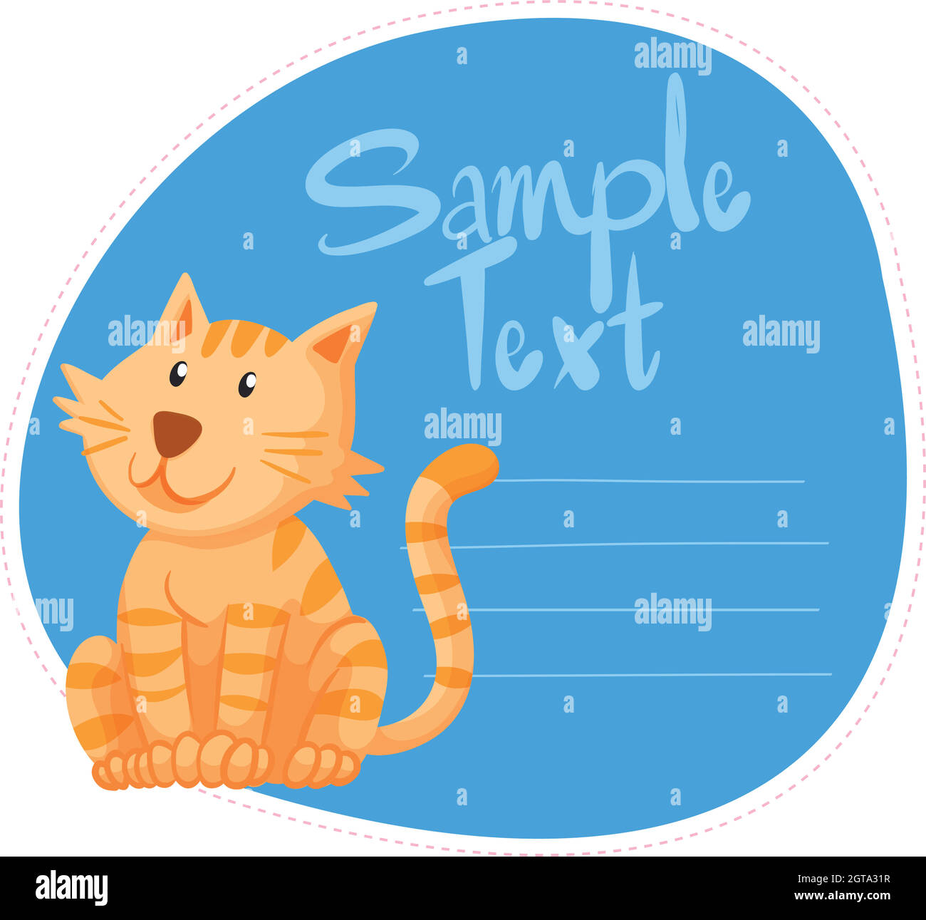 Border design with ginger cat Stock Vector Image & Art - Alamy