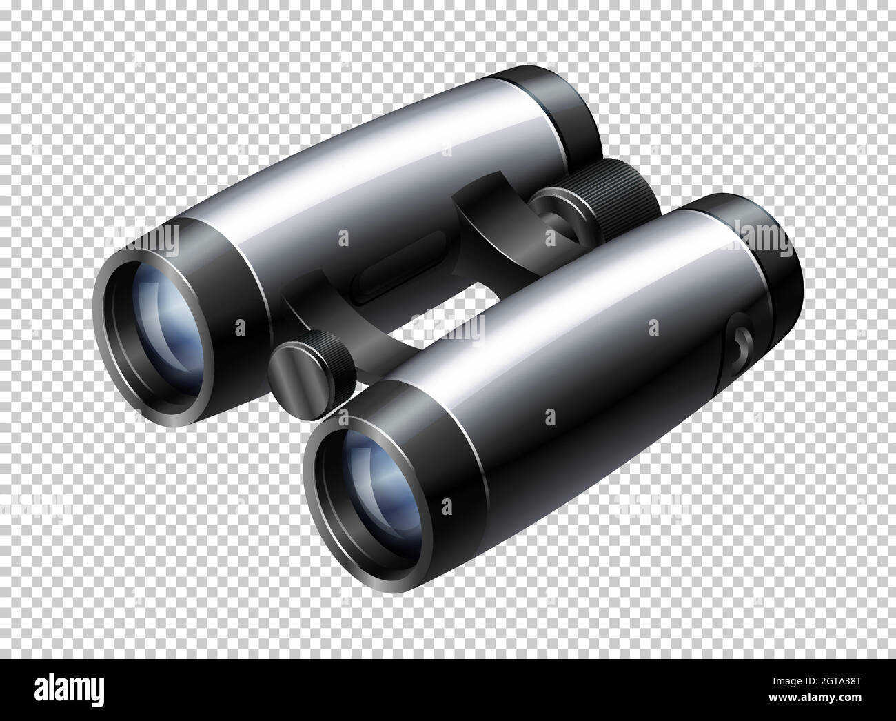 Modern design of binoculars on transparent background Stock Vector ...