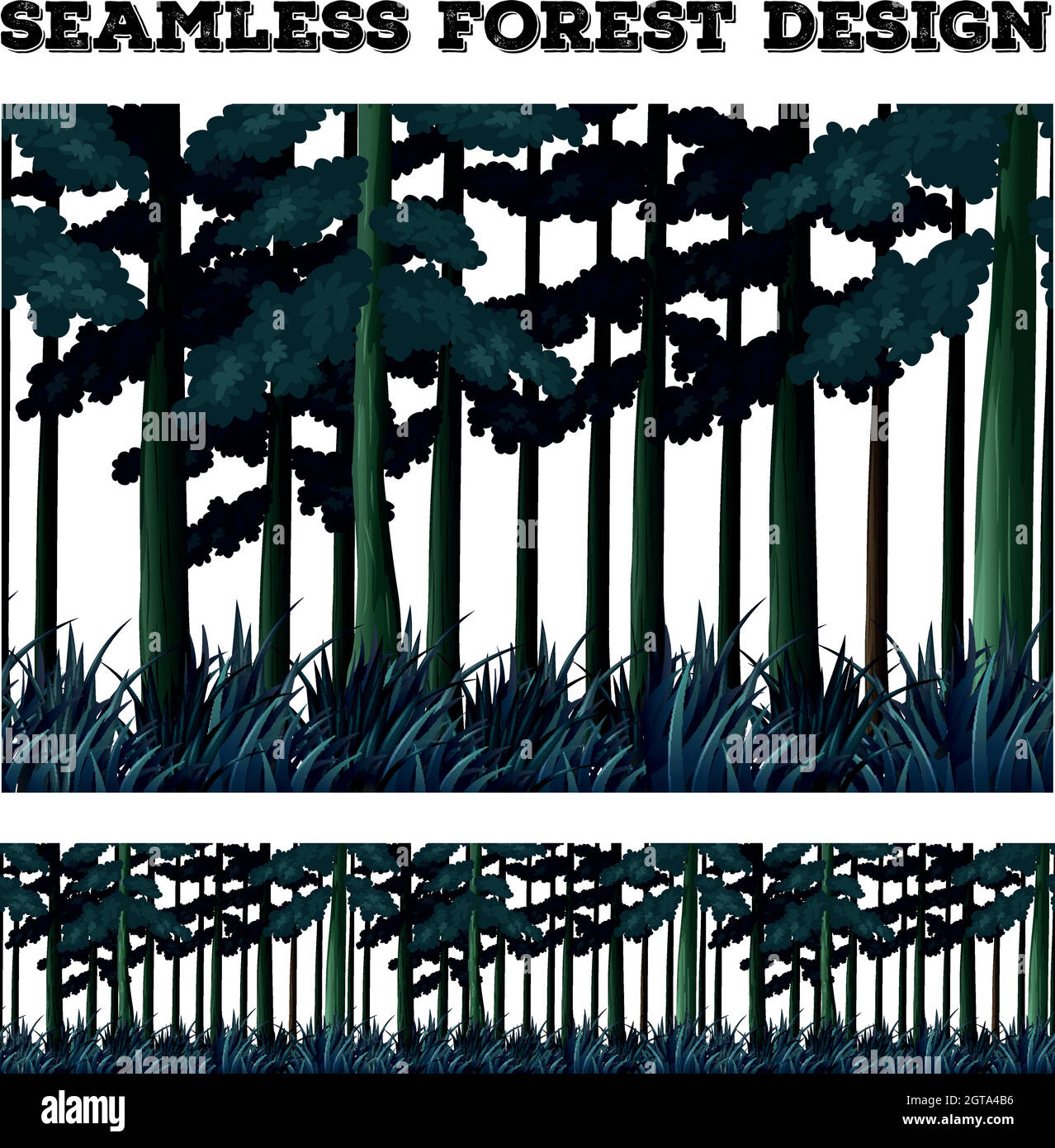 Seamless green forest design Stock Vector Image & Art - Alamy
