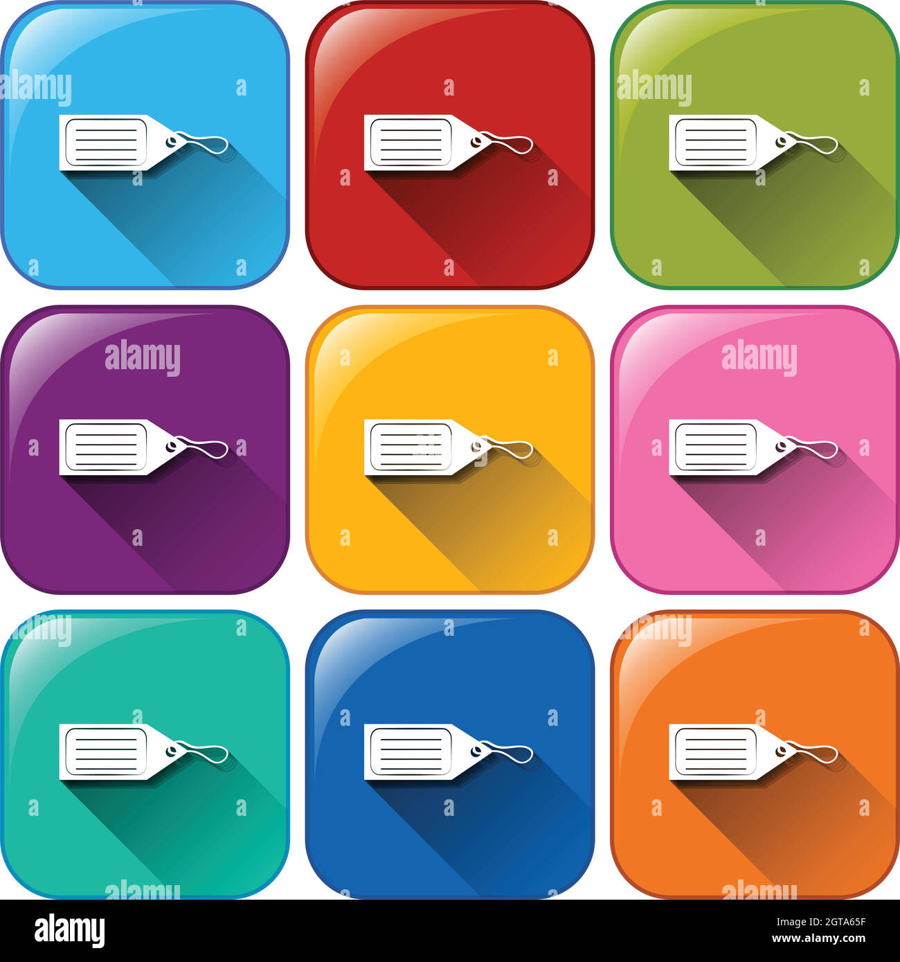 Rounded button with empty tags Stock Vector Image & Art - Alamy