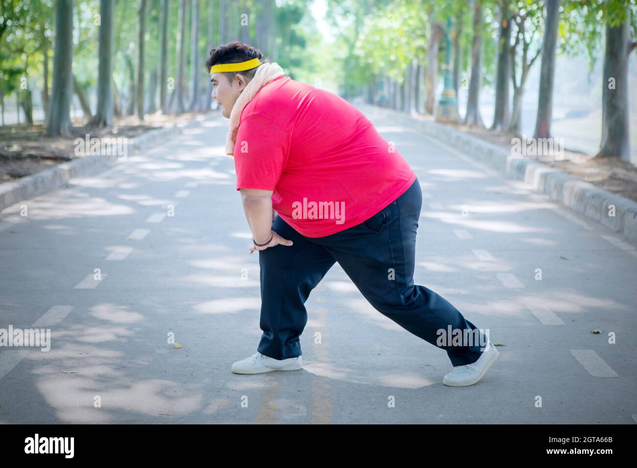 Fat Man Side View High Resolution Stock Photography and Images - Alamy