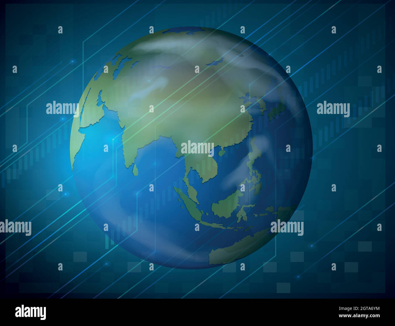 Planet earth on blue background Stock Vector Image & Art - Alamy