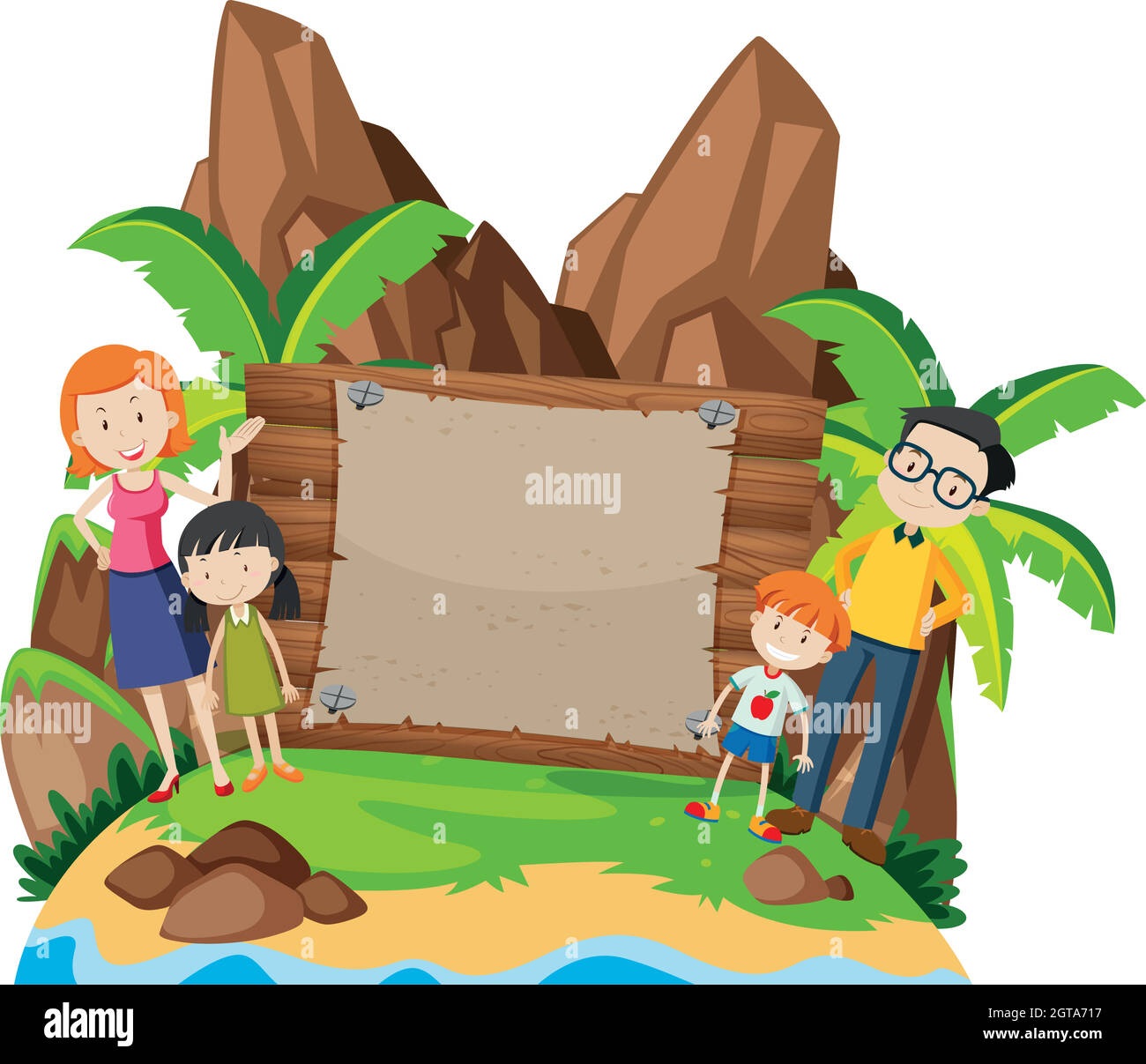 Family on white Stock Vector Images - Alamy