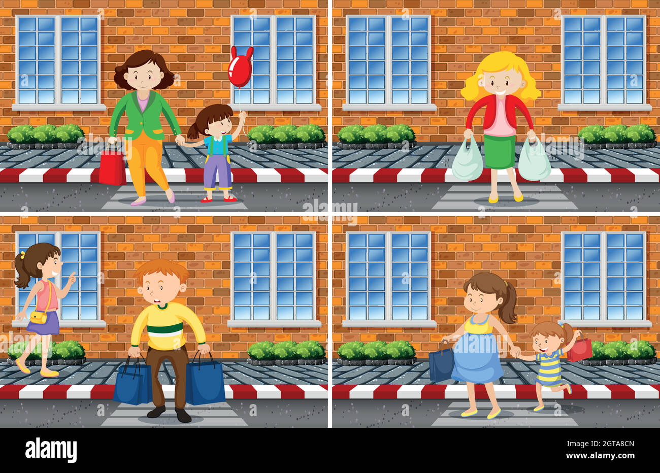 People window shopping Stock Vector Images - Alamy