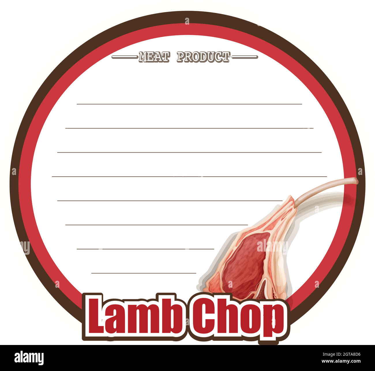 Paper design with lamb chop Stock Vector Image & Art - Alamy