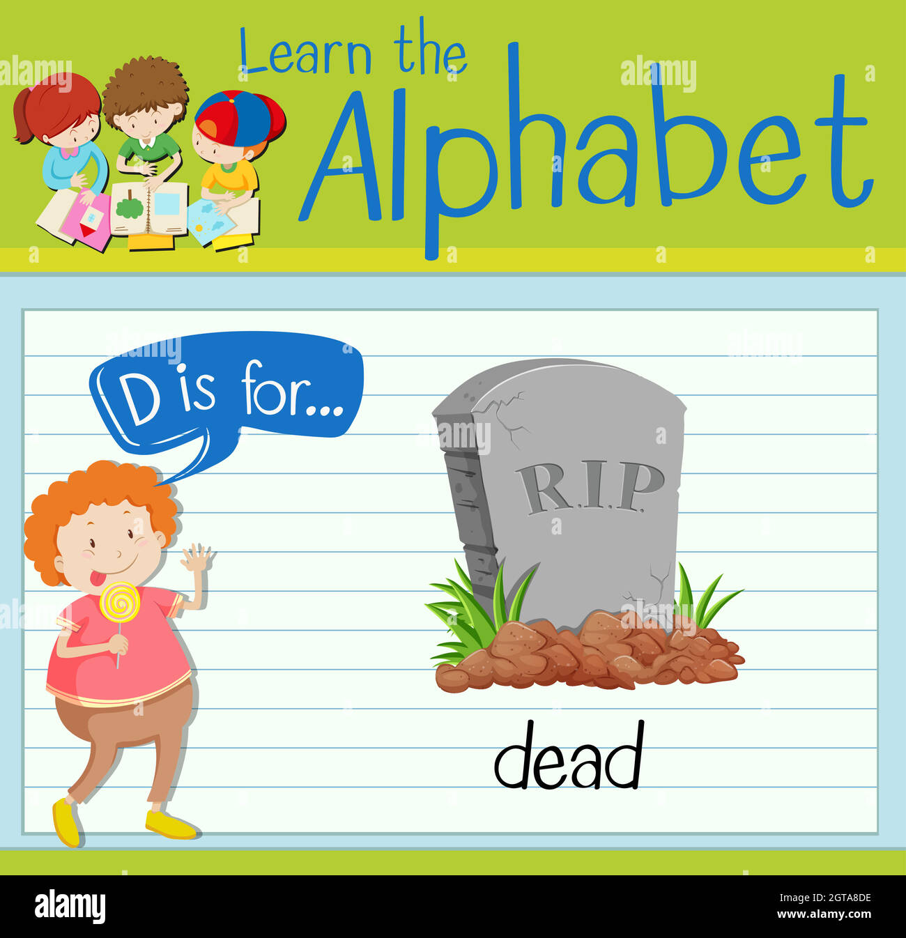 Flashcard letter D is for dead Stock Vector Image & Art - Alamy